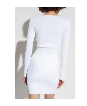 Dsquared2 Ribbed Cut-out Long Sleeve Dress