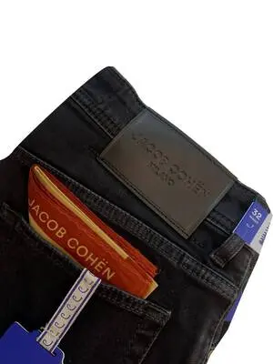 Jacob Cohen Logo Patch Low-rise Jeans - Black