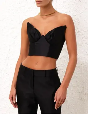 Zimmermann Matchmaker Moulded-cup Crop Top