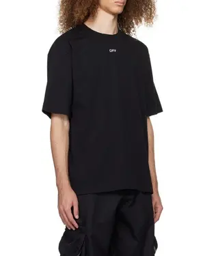Off-White Logo Printed Crewneck T-shirt - Black
