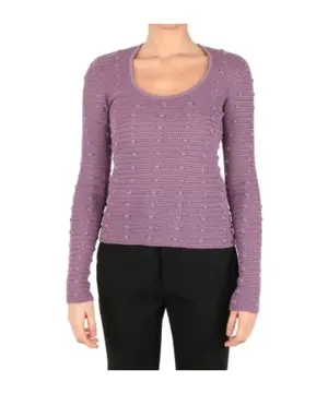 Bottega Veneta Crochet Pompom Jumper - Purple
