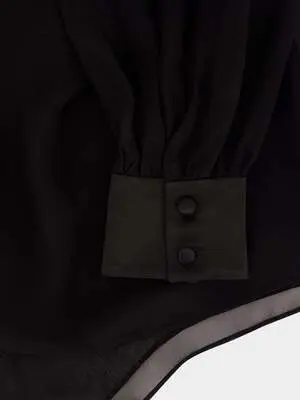 Dolce & Gabbana Chiffon Pussy-bow Blouse - Black