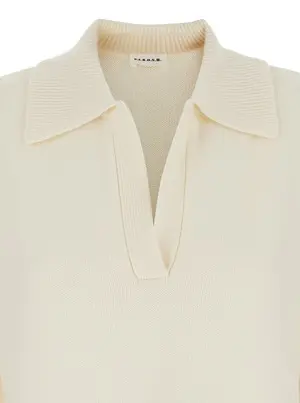 P.a.r.o.s.h Polo Neck Knitwear - White