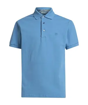 Etro Pegaso Embroidered Polo Shirt - Blue