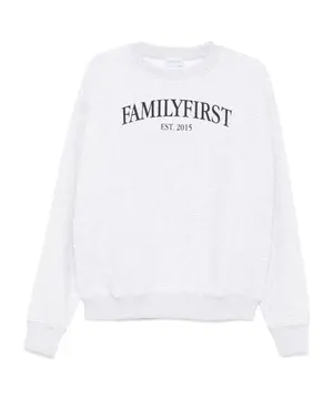 FAMILY FIRST Logo Emblem Sweater - Light Grey