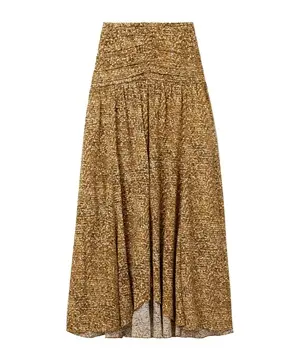 Isabel Marant Étoile Syana Pleated Silk Crepe Skirt