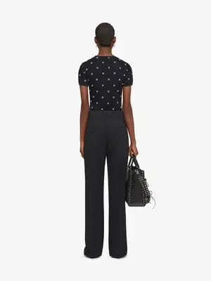 Givenchy Double Layered Slim Fit T-shirt In 4g Tulle - Black