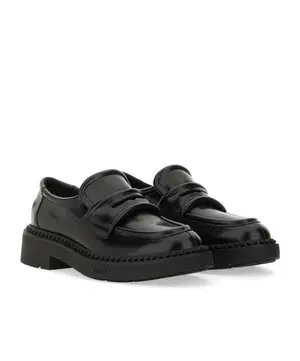 Ash Round Toe Loafers - Black