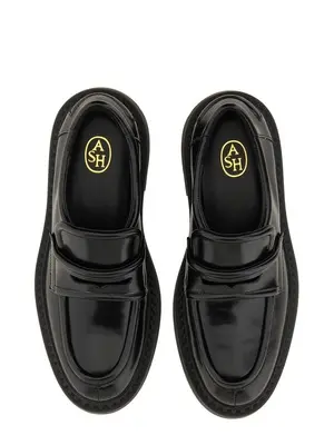 Ash Round Toe Loafers - Black