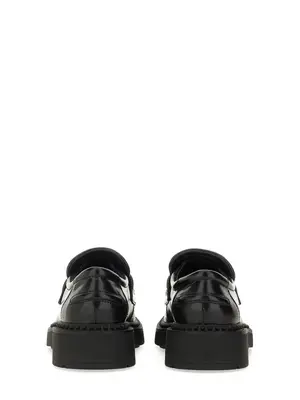 Ash Round Toe Loafers - Black