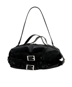 Simone Rocha Pleated Zip-up Waist Bag - Black