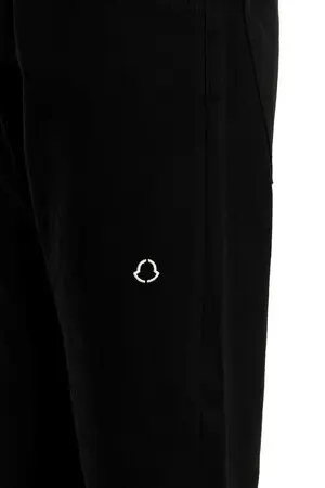 Moncler Denim Casual Pants With Logo Embroidery