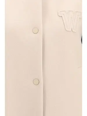 Max Mara Oversized Varsity Bomber Jacket - Sand