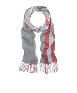 Bally Striped Tassel Scarf - Gray
