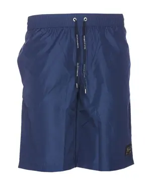 Dolce & Gabbana Logo Plaque Elasticated Waist Shorts - Blue