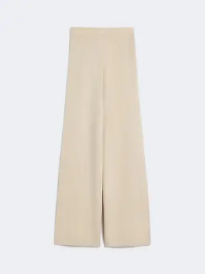 Max Mara Judy Wide Leg Knitted Trousers - Beige