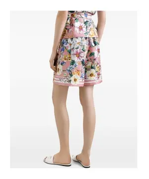 Dolce & Gabbana Allover Floral Printed Elastic Waist Shorts