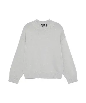 Theory Crewneck Knitted Jumper - Light Gray