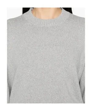 Theory Crewneck Knitted Jumper - Light Gray