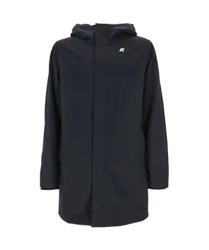 K-WAY Logo Patch Hooded Coat