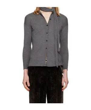 MAGLIANO Button-down Knitwear With Detachable Scarf