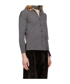 MAGLIANO Button-down Knitwear With Detachable Scarf