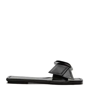 Acne Studios Bow Detail Square Toe Slip-on Slides - Black