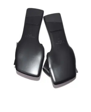 Acne Studios Bow Detail Square Toe Slip-on Slides - Black