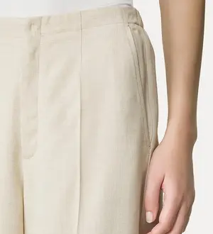 FORTE_FORTE Soft Pleated Trousers - Dune