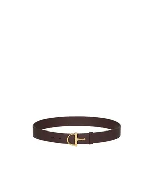 Gucci Gucci Half-Horsebit Buckle Belt Dark Brown