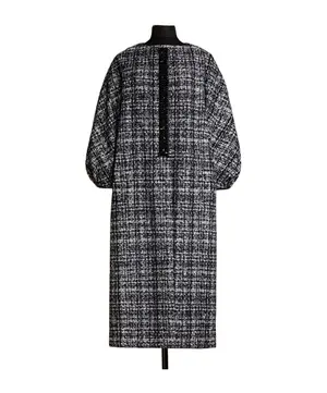 Max Mara Acieri Tweed Coat - Black