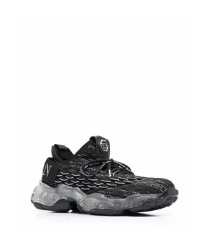 Philipp Plein Hexagonal Logo Runner Sneakers - Black