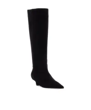 TOTEME Pointed Toe Wedge Boots With Side Zip