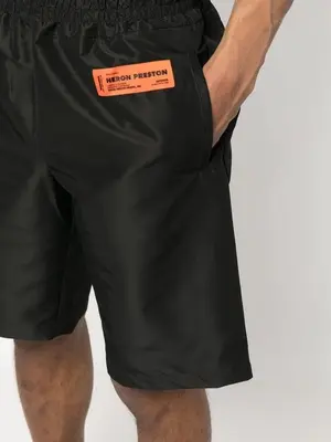 Heron Preston Logo Patch Knee-length Track Shorts