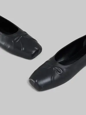 Marni Seamless Little Bow Ballet Flats - Black