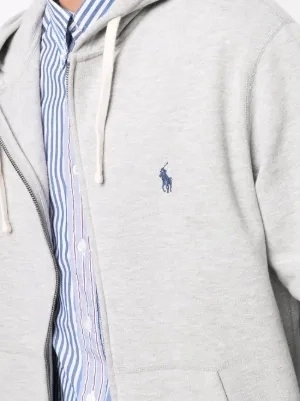 Polo Ralph Lauren Logo Embroidered Zip Hoodie - No
