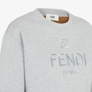 Fendi Logo Embroidered Crewneck Sweatshirt