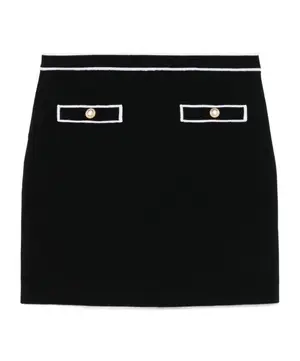ALICEOLIVIA Alice+olivia Knitted Mini Skirt With Contrast Trim