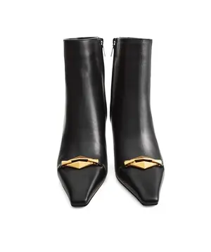 JIMMY CHOO Pointed Toe Zip Up Ankle Boots