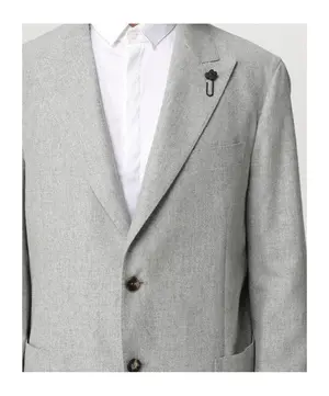 LARDINI Single-breasted Tailored Blazer - Gray