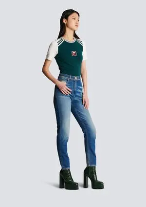 Balmain Logo Detailed Slim Cut Jeans