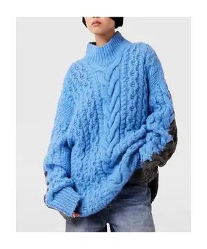 Stella McCartney Two-tone Cable Knit Oversized Jumper