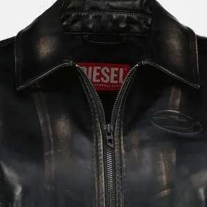 DIESEL® G-inko Distressed Effect Bomber Vest - Black