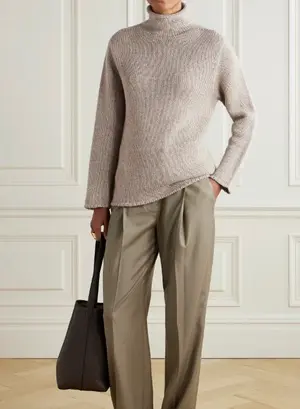THE ROW Mariam Turtleneck Jumper - Light Pebble