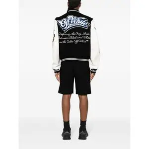 Off-White Logic Patch" Varsity Jacket