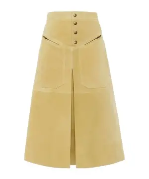 Chloé Suede Knee-length Skirt With Gold Hardware