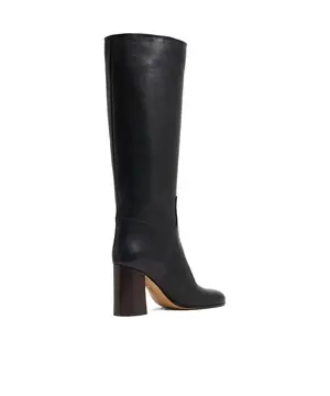 FERRAGAMO Gancini Buckled Knee-high Boots - Black