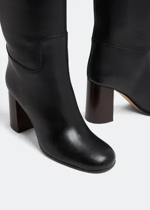 FERRAGAMO Gancini Buckled Knee-high Boots - Black