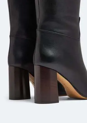 FERRAGAMO Gancini Buckled Knee-high Boots - Black