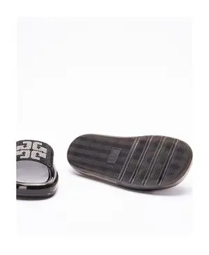 Tory Burch Embellished Logo Slip-on Sandals - Black